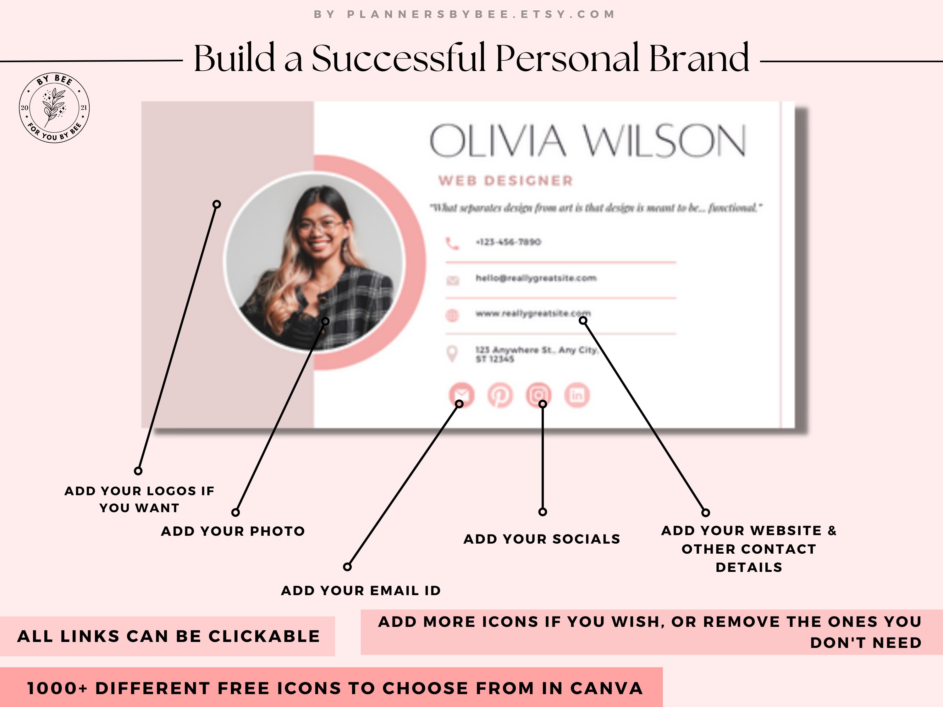 Email Signature Custom Photo Logo Email Signature Template - Etsy