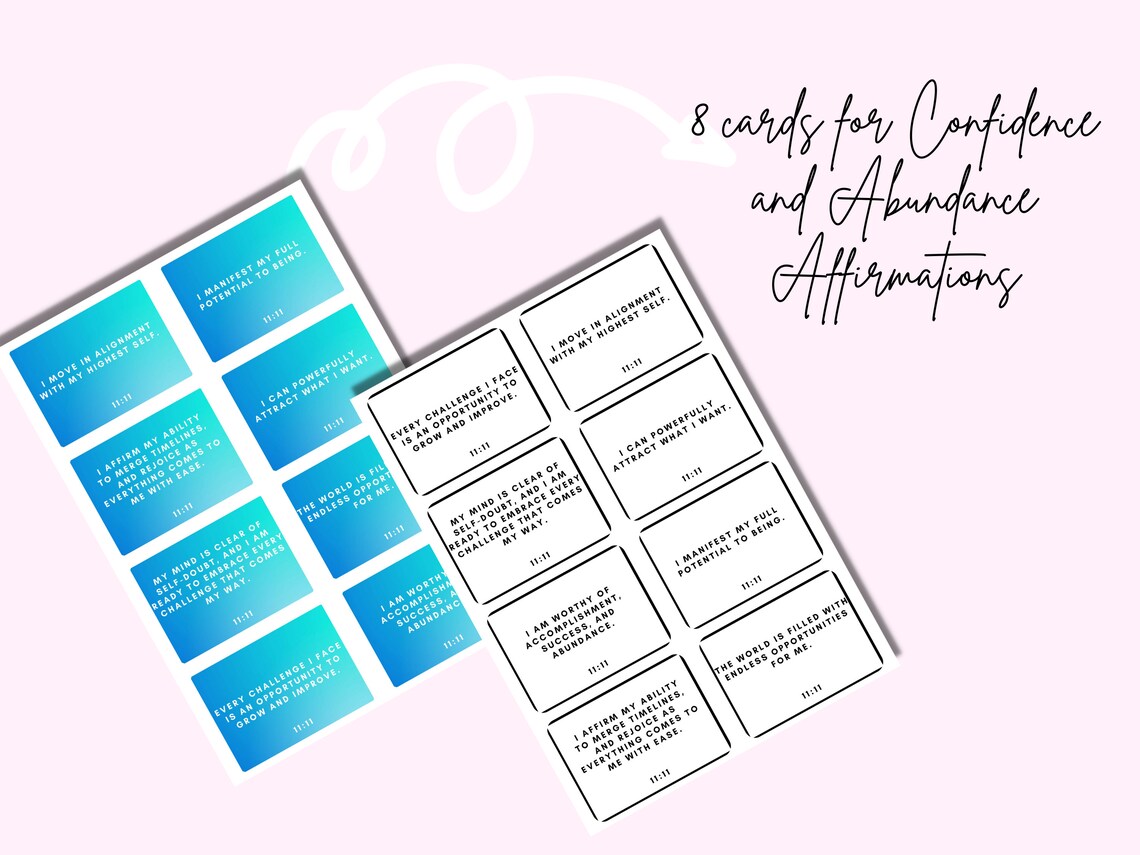 Positive Affirmation Cards Printable Affirmation Deck - Etsy