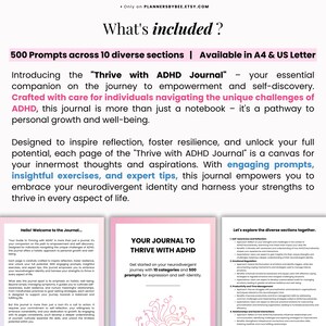 ADHD Planner Adult Prompts, ADHD Planner Printable,productivity ...