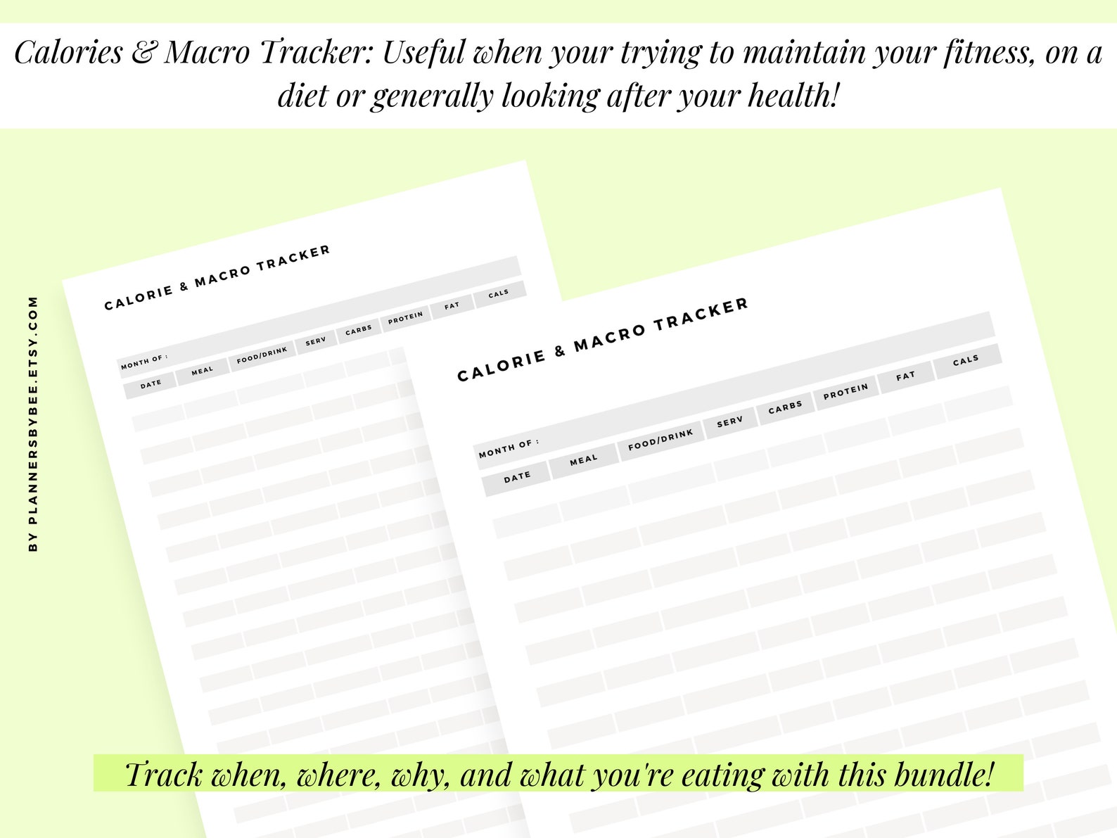 Food Journal Bundle Meal Prep Planner Template Recipe Grocery - Etsy