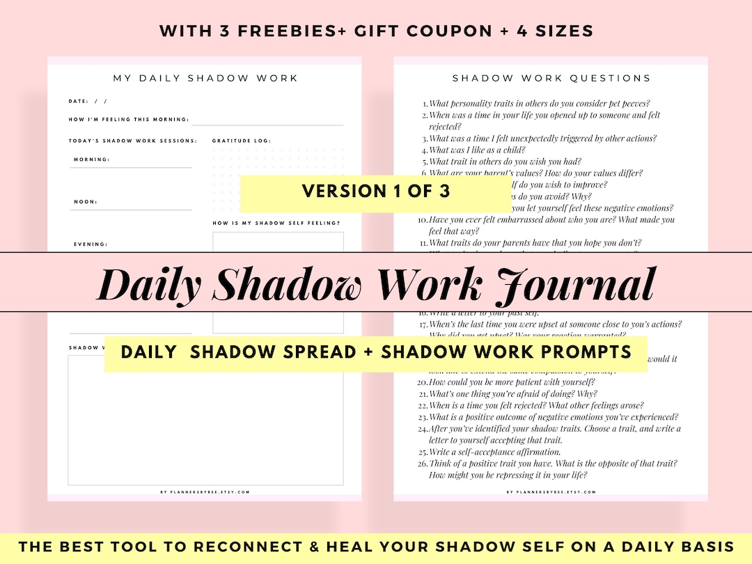 Shadow Work Printable, Shadow Work Journal Workbook, Oracle Prompts ...