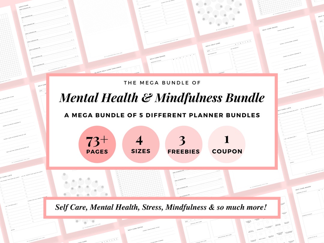 Mental Health & Mindfulness Planner, Mindful Templates, Stress ADHD ...