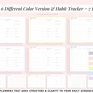 Hourly Daily Planner Printable, Daily Planner Template, 2025 Daily ...