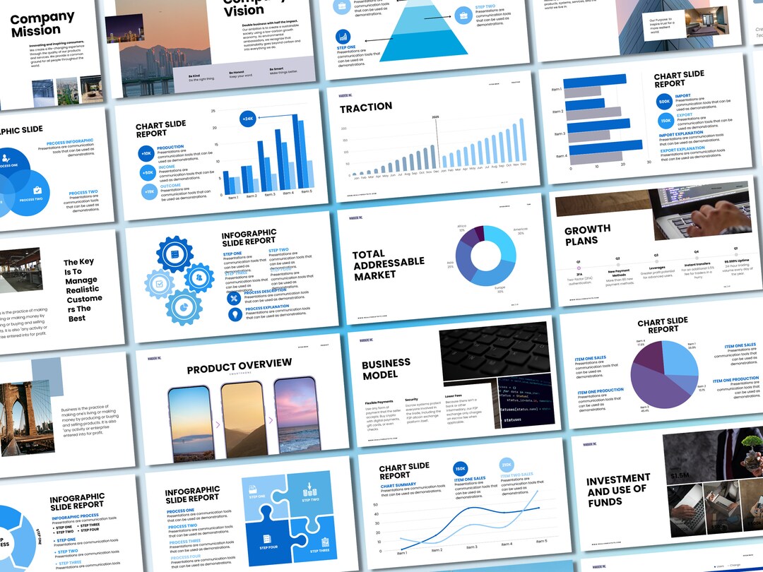 Canva Business Powerpoint Presentation Template, Blue Business ...
