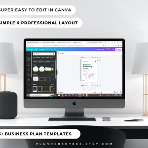 Business Plan Template, Editable Small Business Planner, Canva Workbook ...