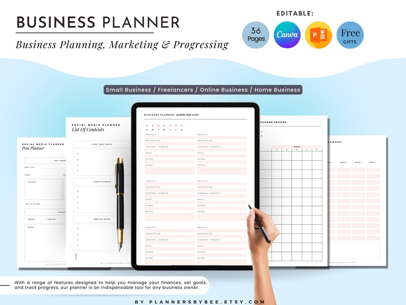 Business Planner Printable Business Planner PDF Business - Etsy