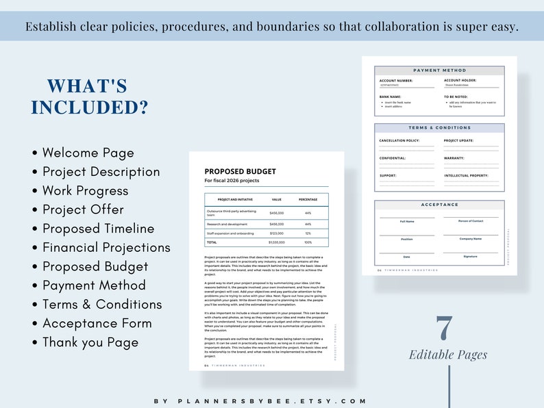 Business Plan Template Business Planner Proposal Project - Etsy