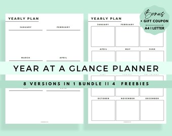 At a Glance Planner - Etsy