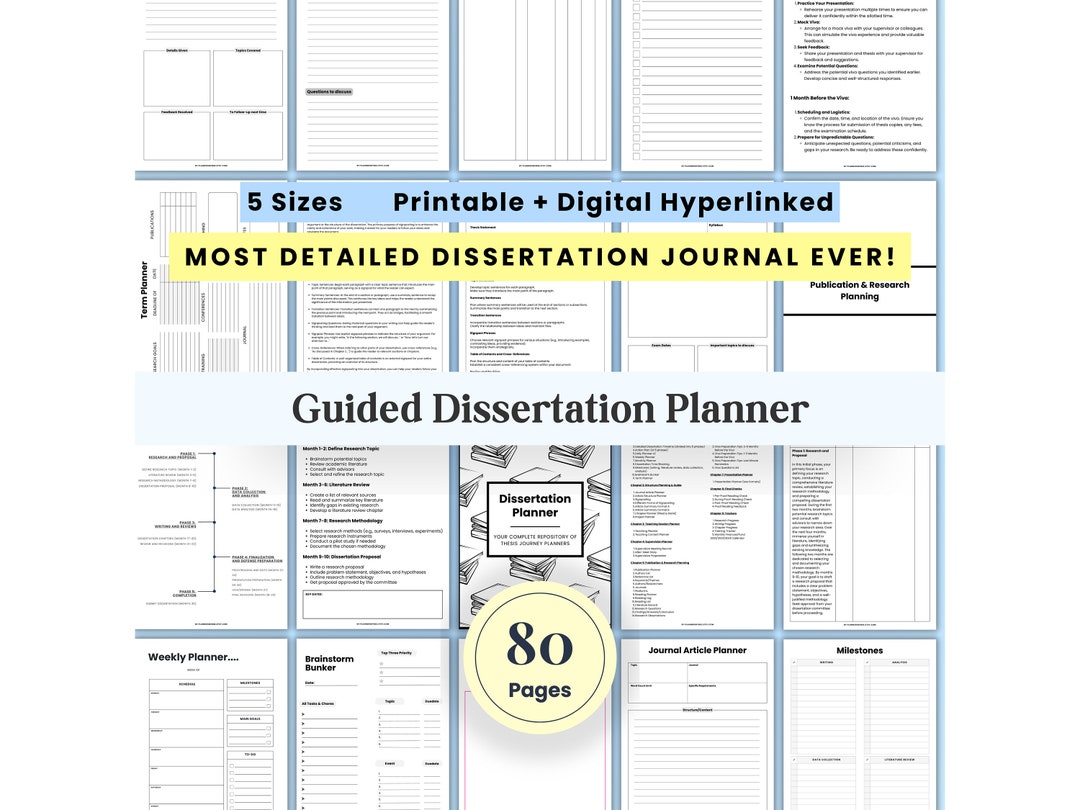 Thesis Dissertation Journal, Final Year Undergraduate Masters Phd ...