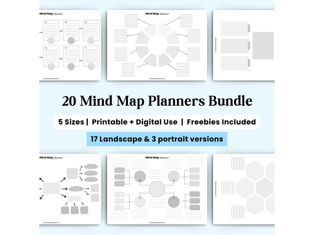 Mind Map, Mind Map Studying Template, Printable Mind Map Planner ...