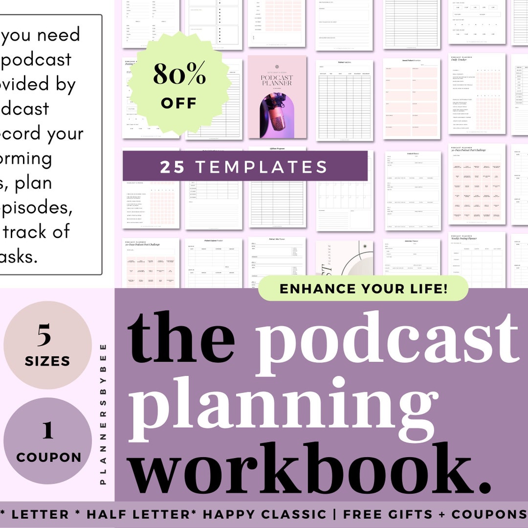 Podcast Planner Template, Episode Podcast Kit, Interview Planning ...