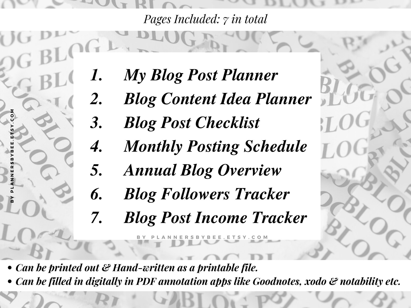 Bloggers Templates Planner Editable Blog Bundle Content - Etsy