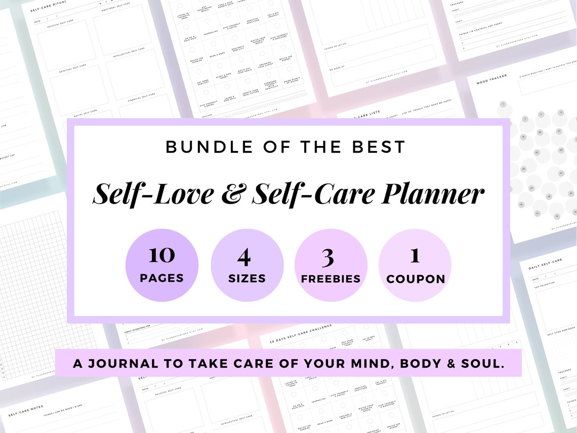 Self Care Journal Self Care Planner Worksheet Mood Tracker - Etsy