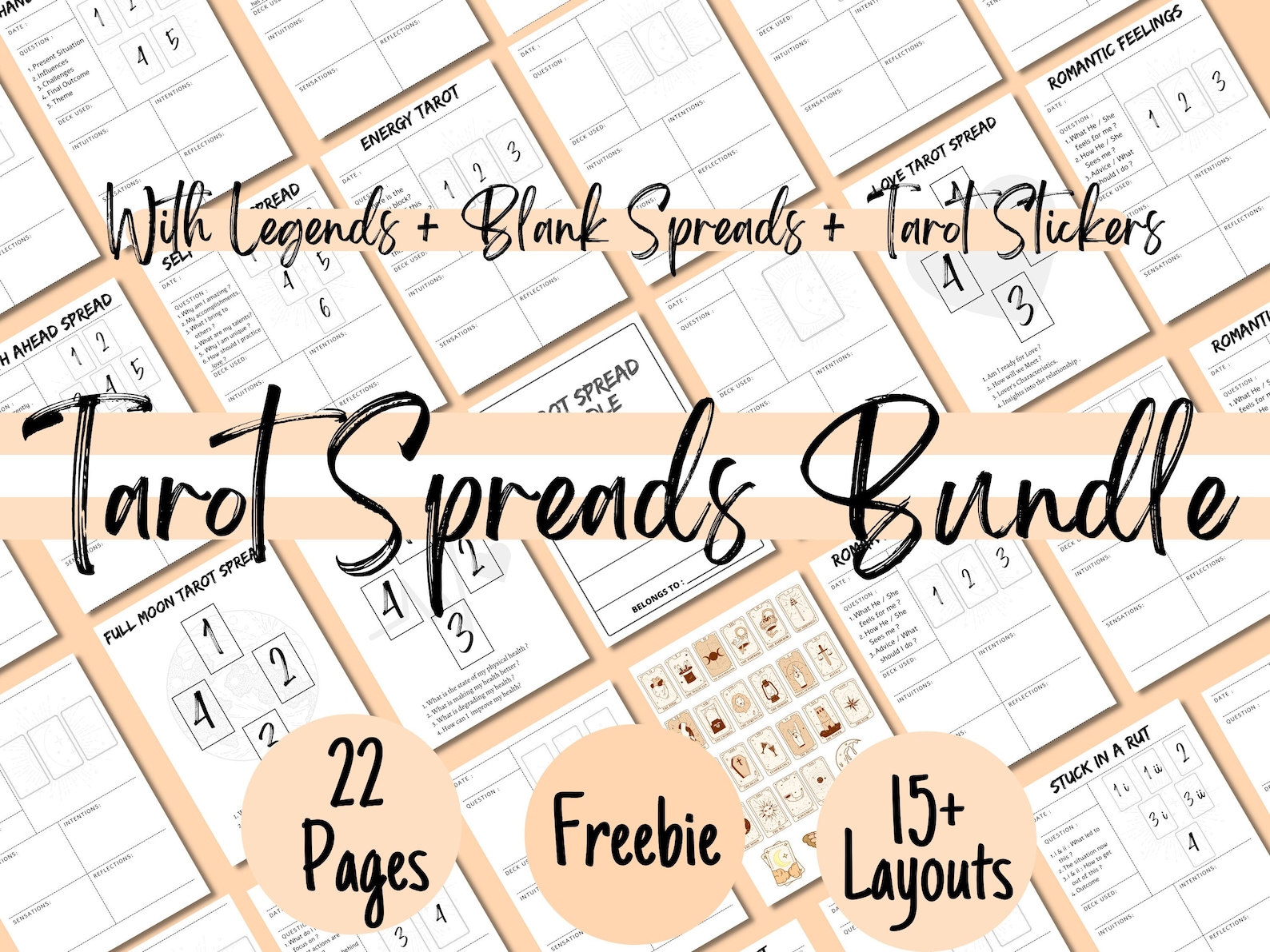 Best Tarot Workbook Tarot Spreads Tarot Book of Shadows - Etsy