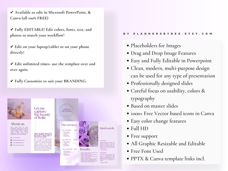 Reiki Brochure Canva Cards Reiki Info Brochure Reiki Healing - Etsy