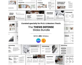 Thesis Slide Presentation Template (canva) - Etsy