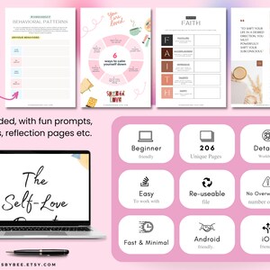Self Care Planner & Wellness Journal BUNDLE, Printable Selfcare Tracker ...