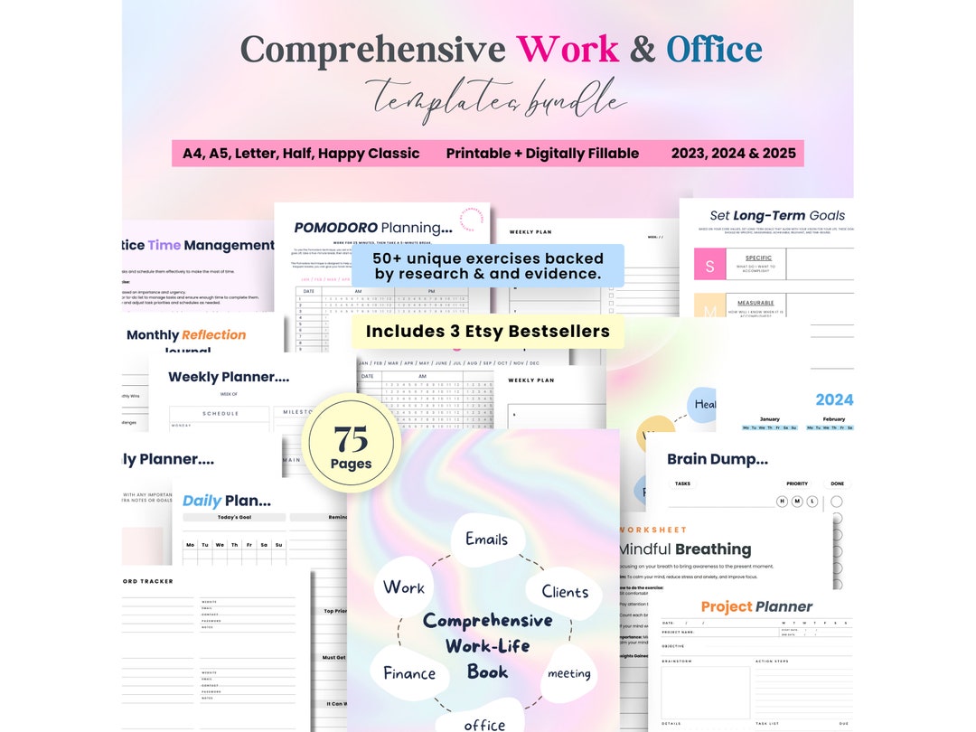 Editable Work Planner Template, Work Day Organizer, Printable Daily ...
