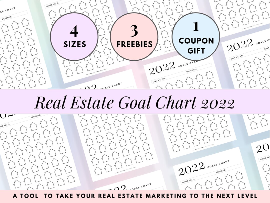 Real Estate Goal Chart,Printable Real Estate Goal Tracker,2024 New Year ...