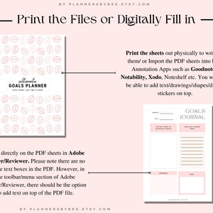 Personal Career Goals Guide Kit, Goal Planning Workbook, Self ...