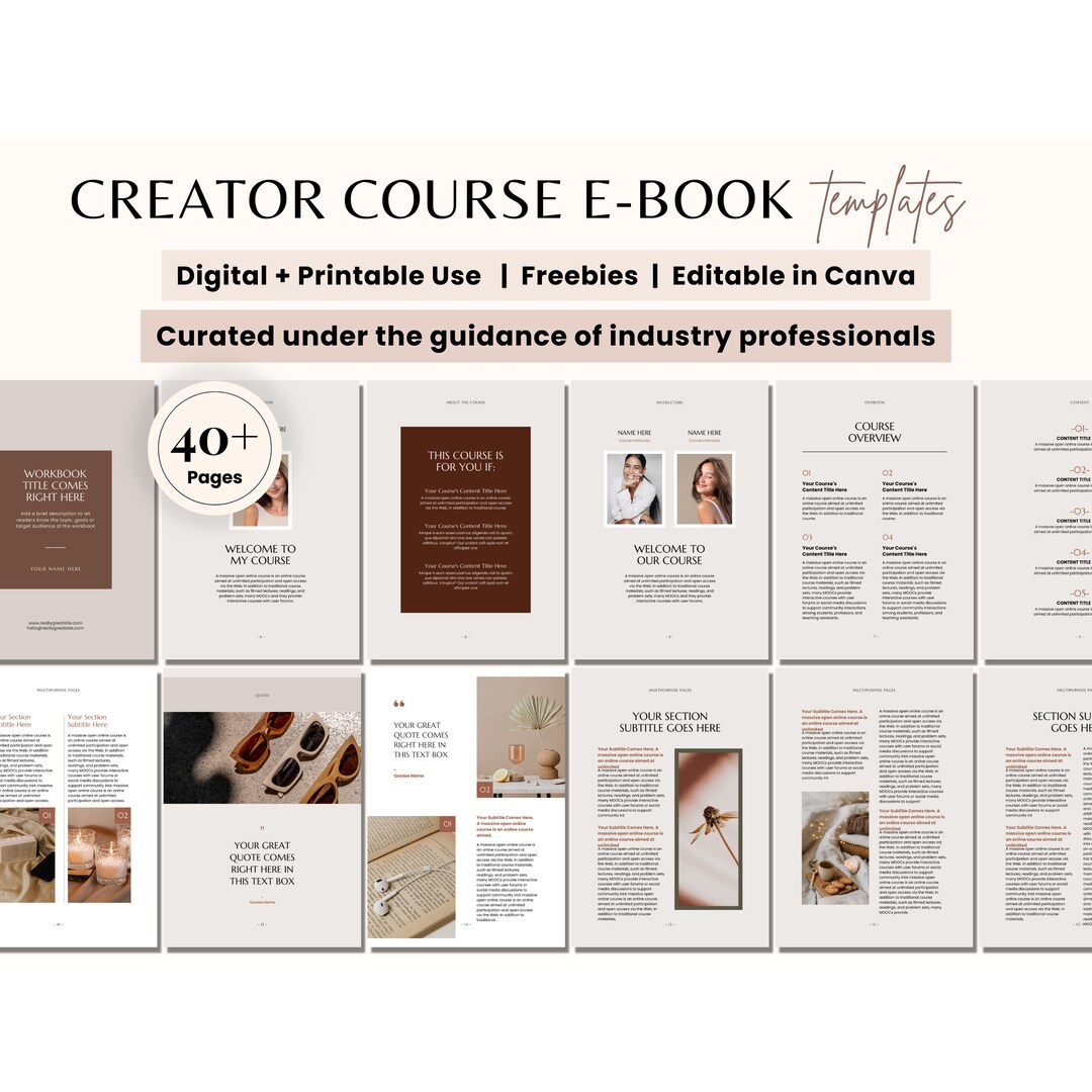 Ebook Template Canva, Coaching Guide Book Canva Template, Lead Magnet ...