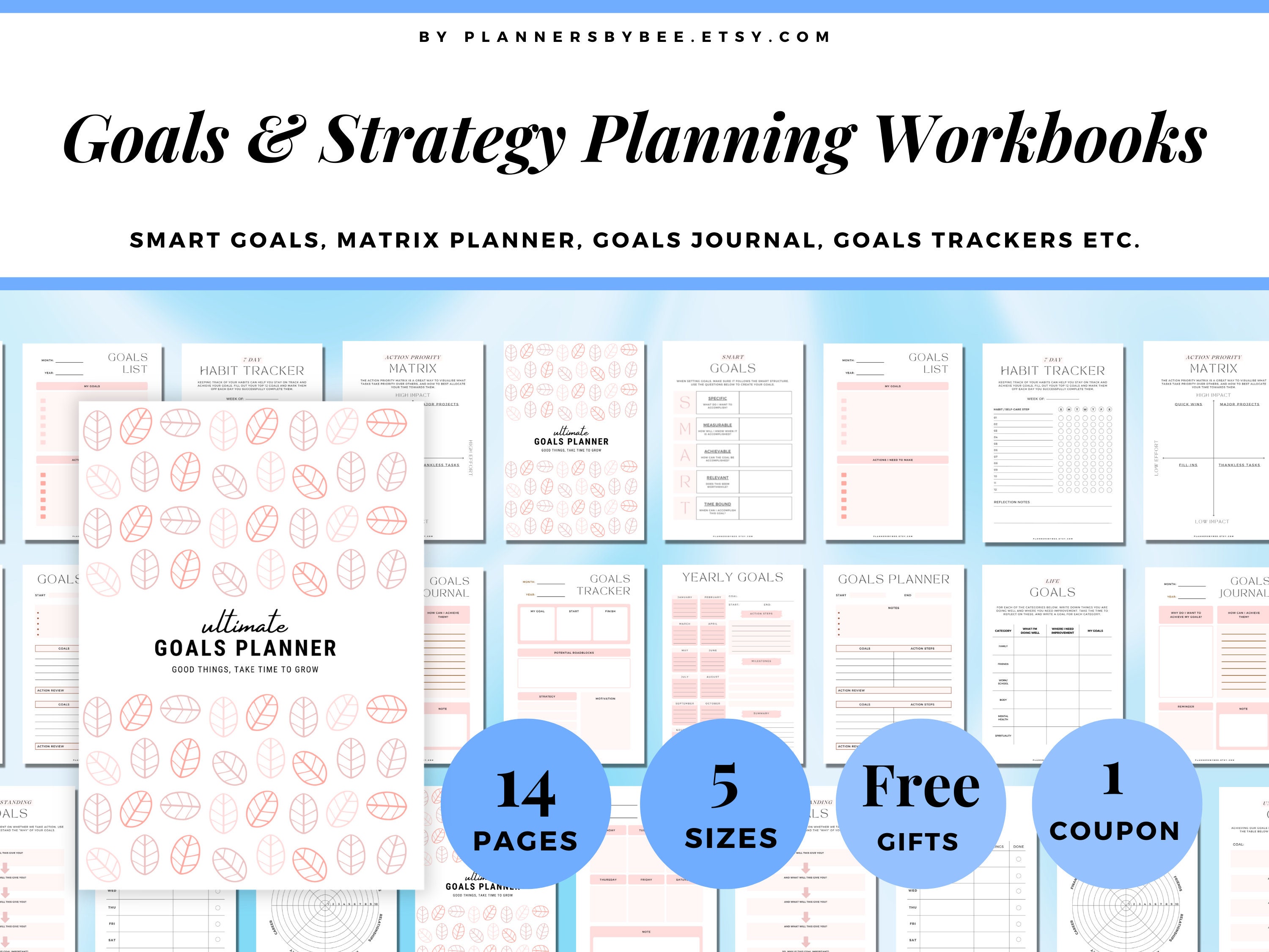 Personal & Career Goals Guide Kit Goal Planning Workbook - Etsy