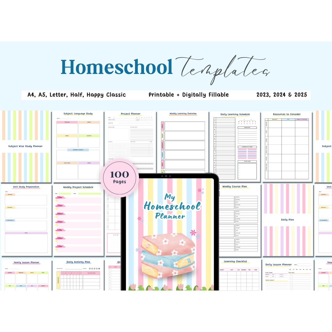 Homeschool Planner, Printable Homeschool, Lesson Planner, Academic ...