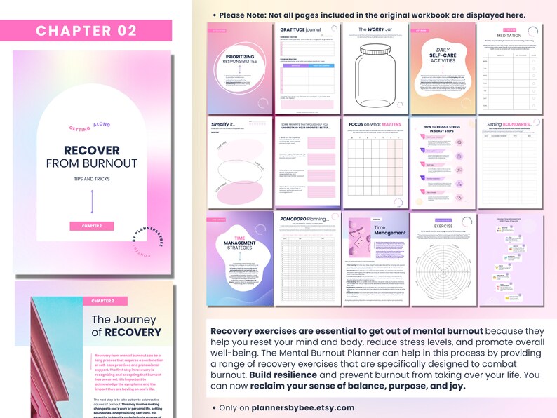 Burnout Journal Printable Burnout Workbook Stress - Etsy