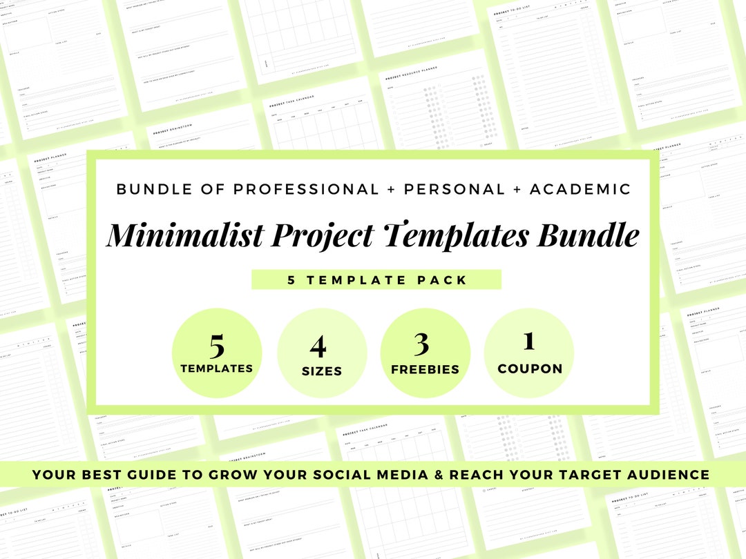 Project Planner Printable, Productivity Pages, Work Planner Kit ...