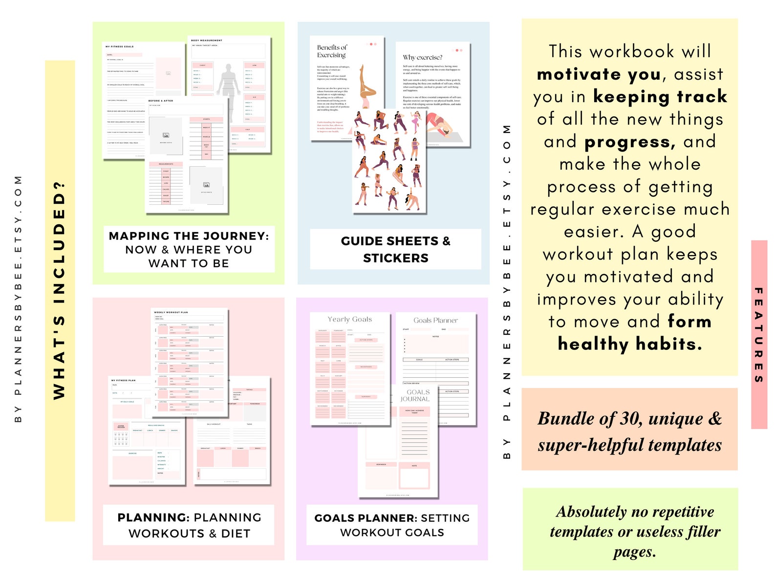 Fitness Planner Printable Daily Fitness Tracker Weekly - Etsy
