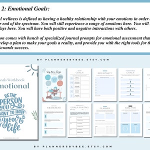 Life Goals Planner, Best Goal Setting Digital Printable Workbook ...