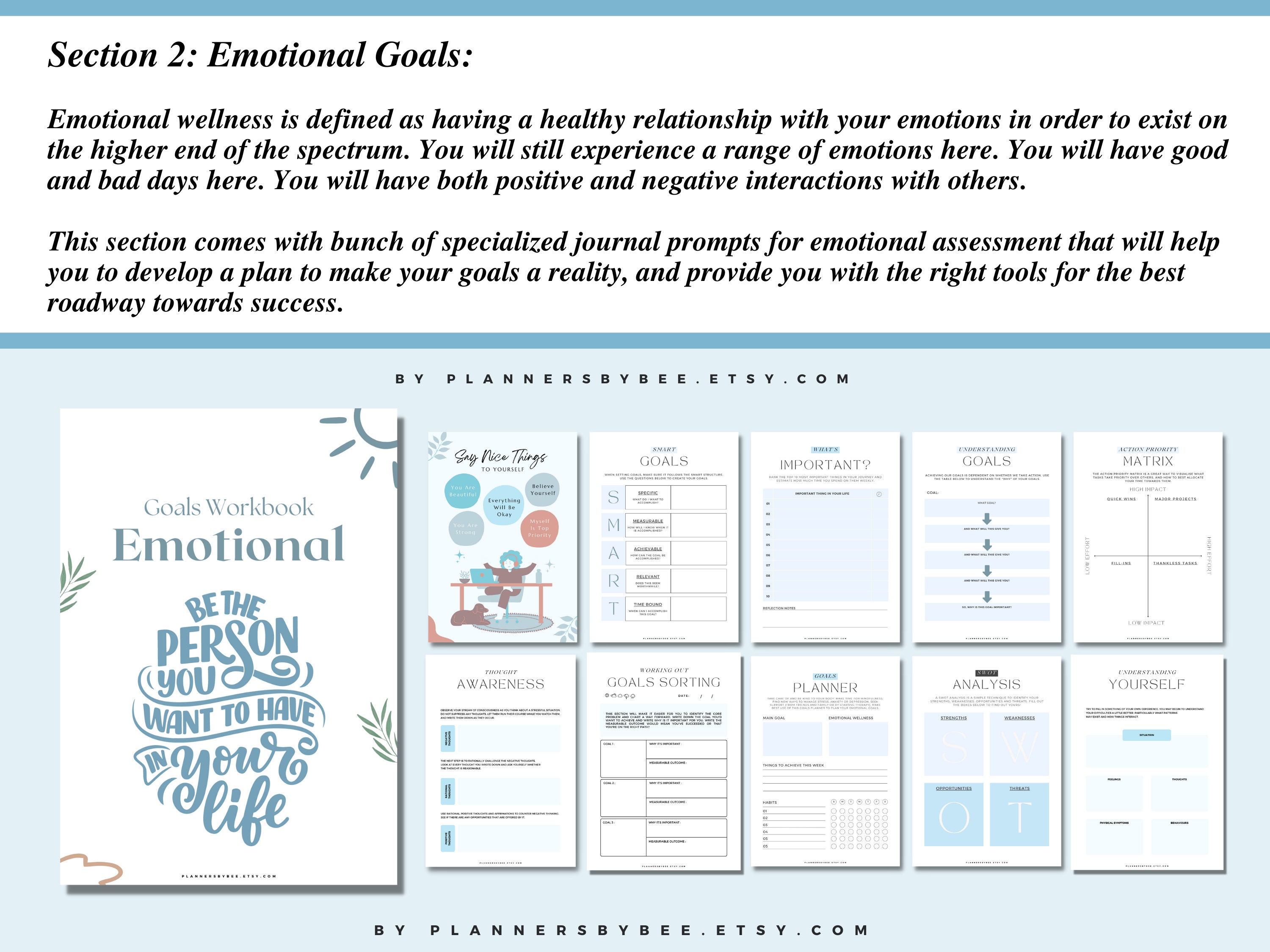 Life Goals Planner Best Goal Setting Digital Printable - Etsy
