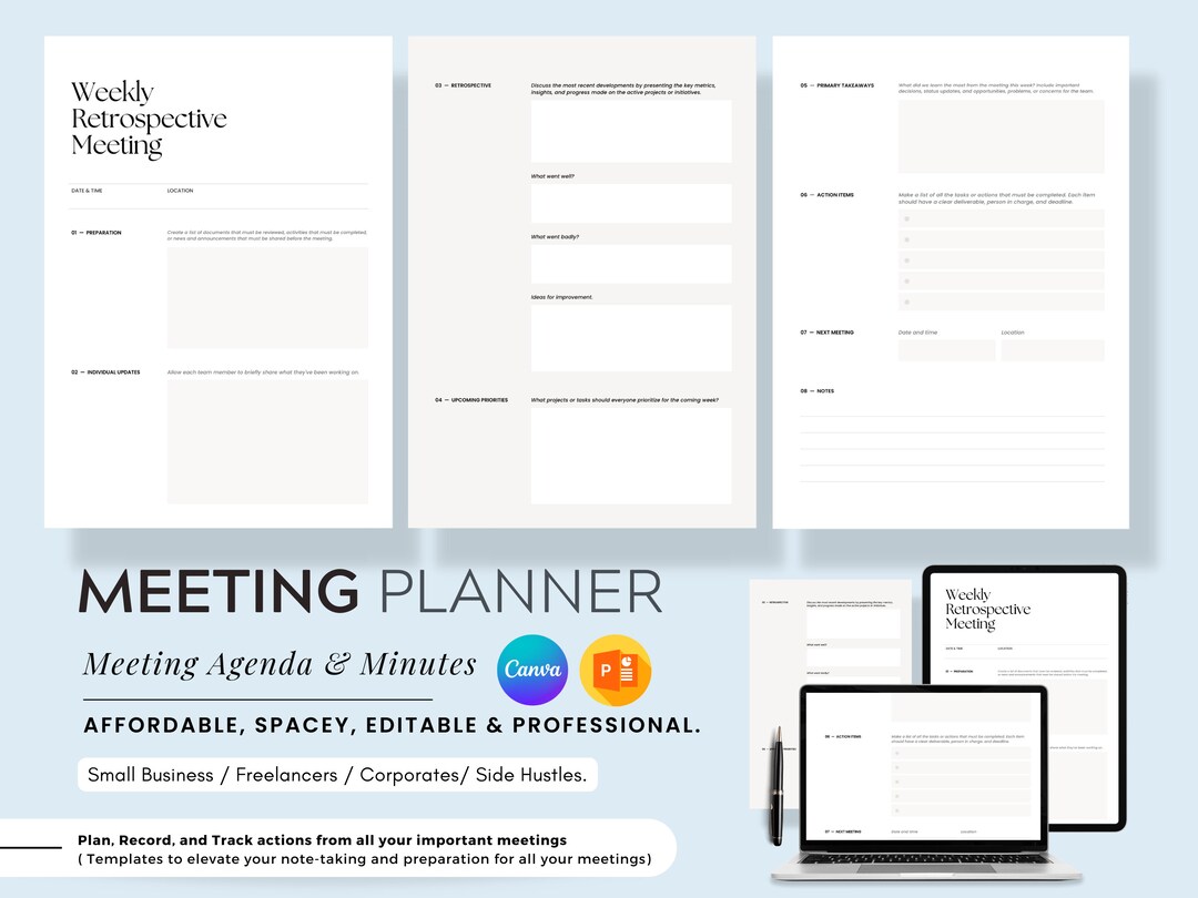 Meeting Agenda Template, Action Plan, Meeting Notes, Meeting Discussion ...