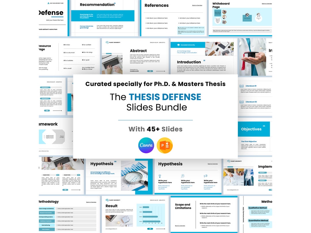 Canva Presentation Template Thesis, Minimal Template Dissertation ...