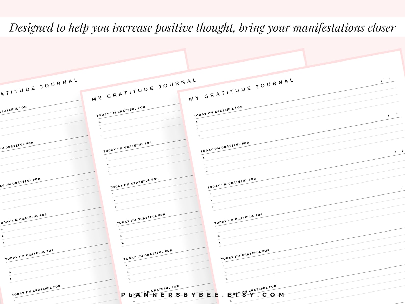 Gratitude Journal Printable Daily Mindful Journal Manifest | Etsy