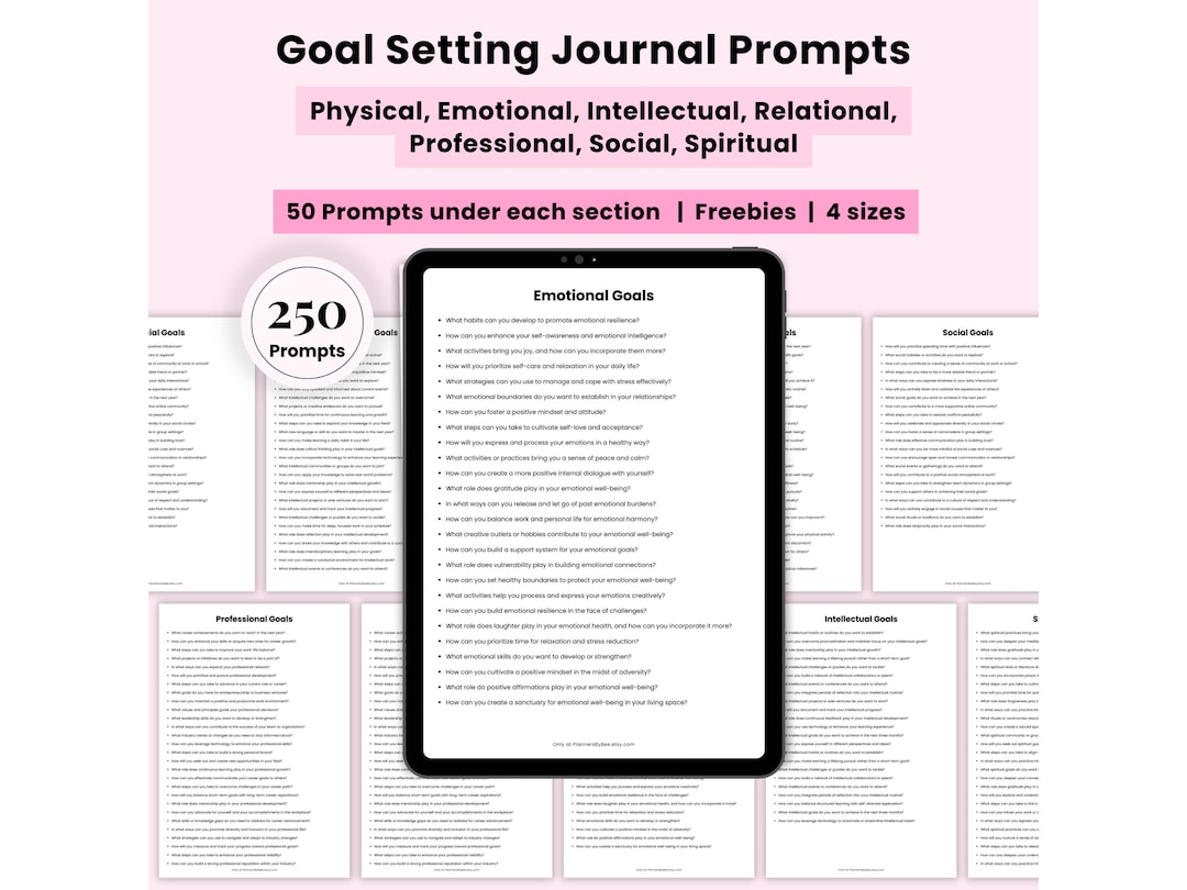 Goal Setting Prompts, Goal Setting Guide, Smart Goal Planner, Goal ...