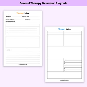 Pre and Post Therapy Session Notes, Therapy Tools, Therapy Overview ...