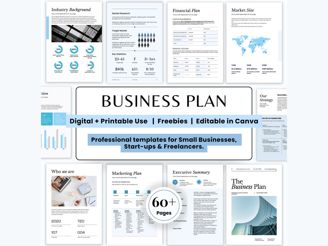 Blue Modern Business Plan Professional Business Plan Planner Proposal ...
