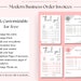 Pink Order Form Template Order Invoice Canva Small Business - Etsy