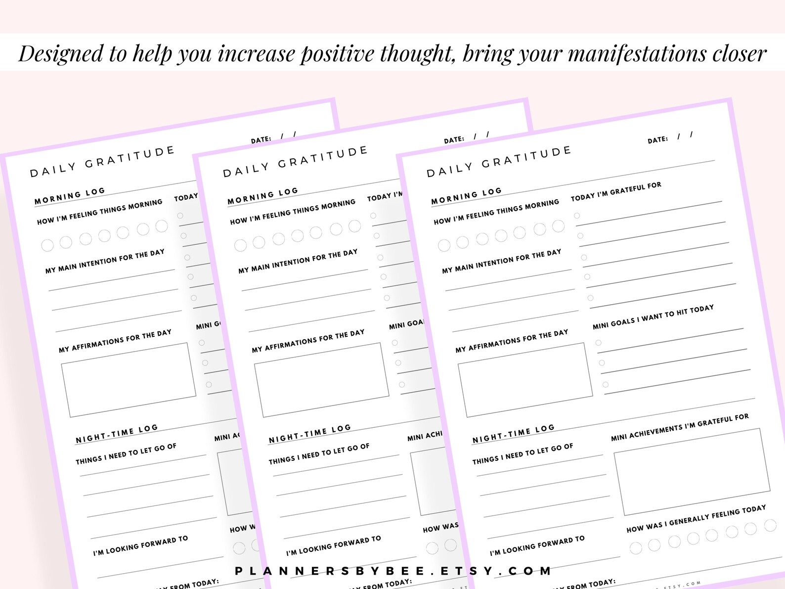 Gratitude Journal Printable Mindfulness Log Gratitude - Etsy
