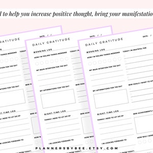 Gratitude Journal Printable, Mindfulness Log, Gratitude Template, Self ...