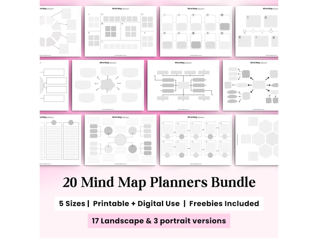Mind Map, Mind Map Studying Template, Printable Mind Map Planner ...