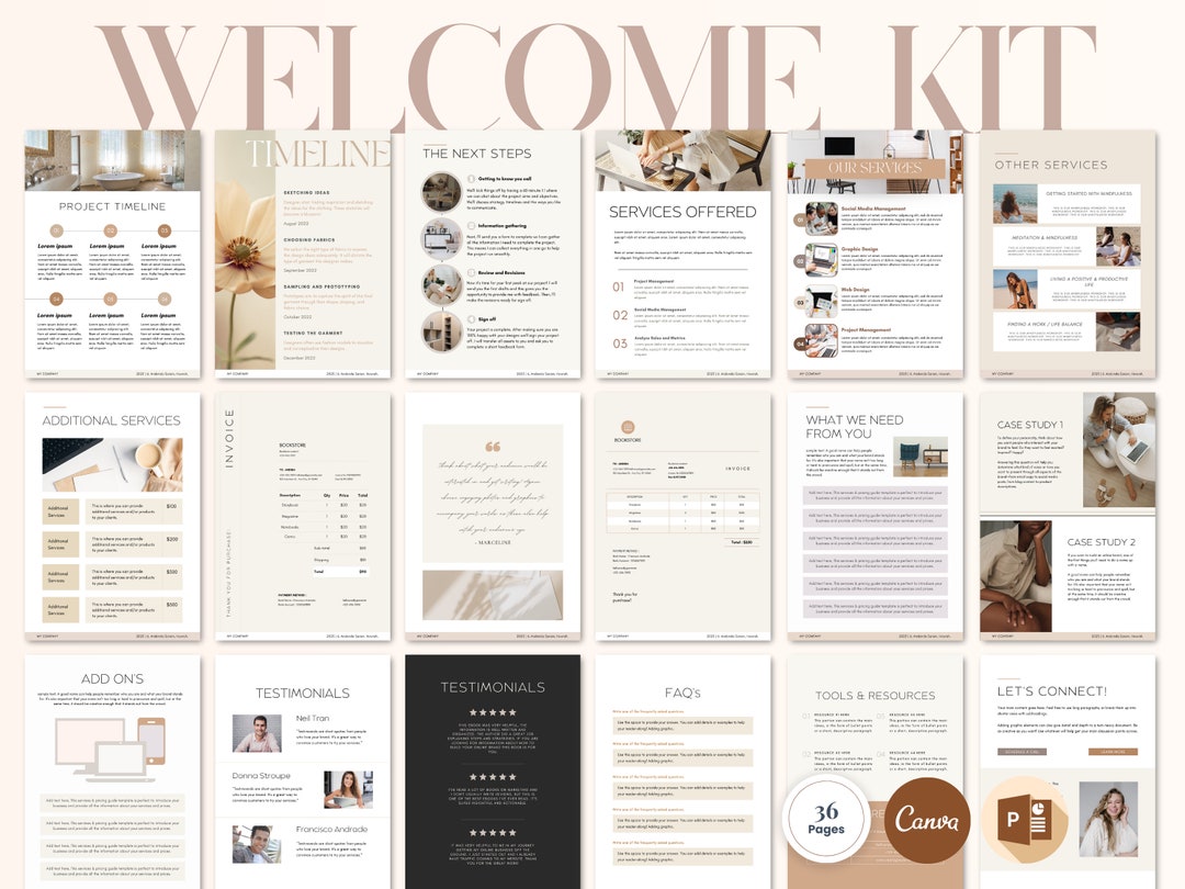 Client Onboarding Bundle, Canva Template, New Client Welcome Packet ...