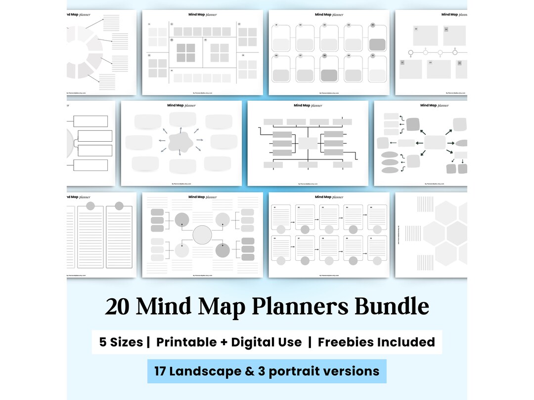 Buy Mind Maps Mind Map Template Printable Mind Map Planner Study Guide ...