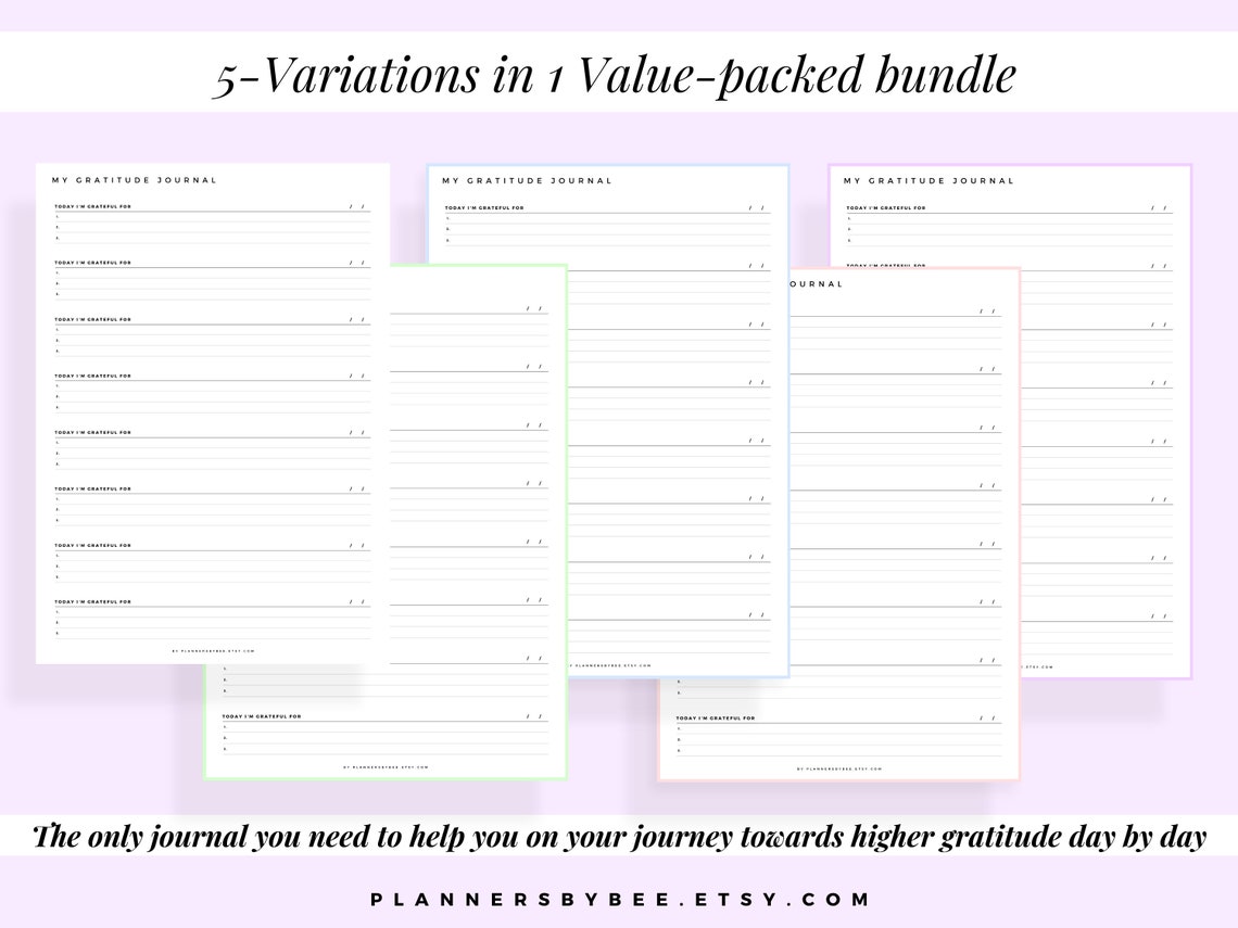 Gratitude Journal Printable Daily Mindful Journal Manifest | Etsy