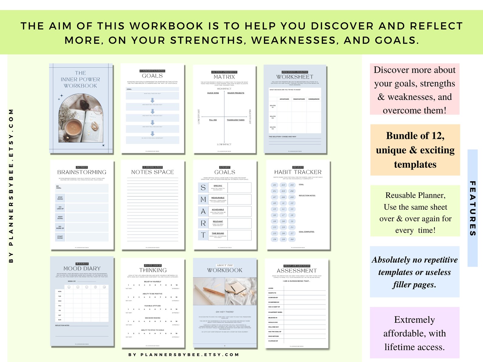 Self Esteem Workbook Self Care Productivity Self Confidence - Etsy