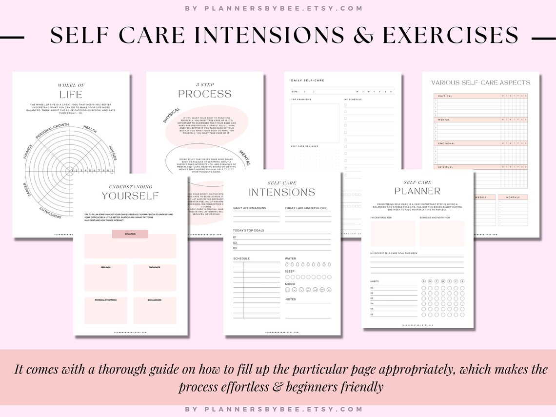 Self-care & Personal Growth Workbook Productivity Confidence - Etsy