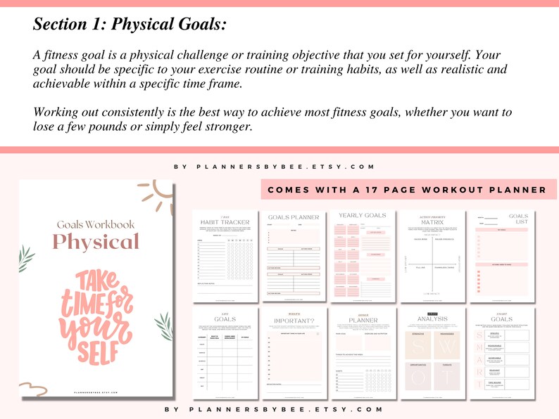 Life Goals Planner Best Goal Setting Digital Printable - Etsy