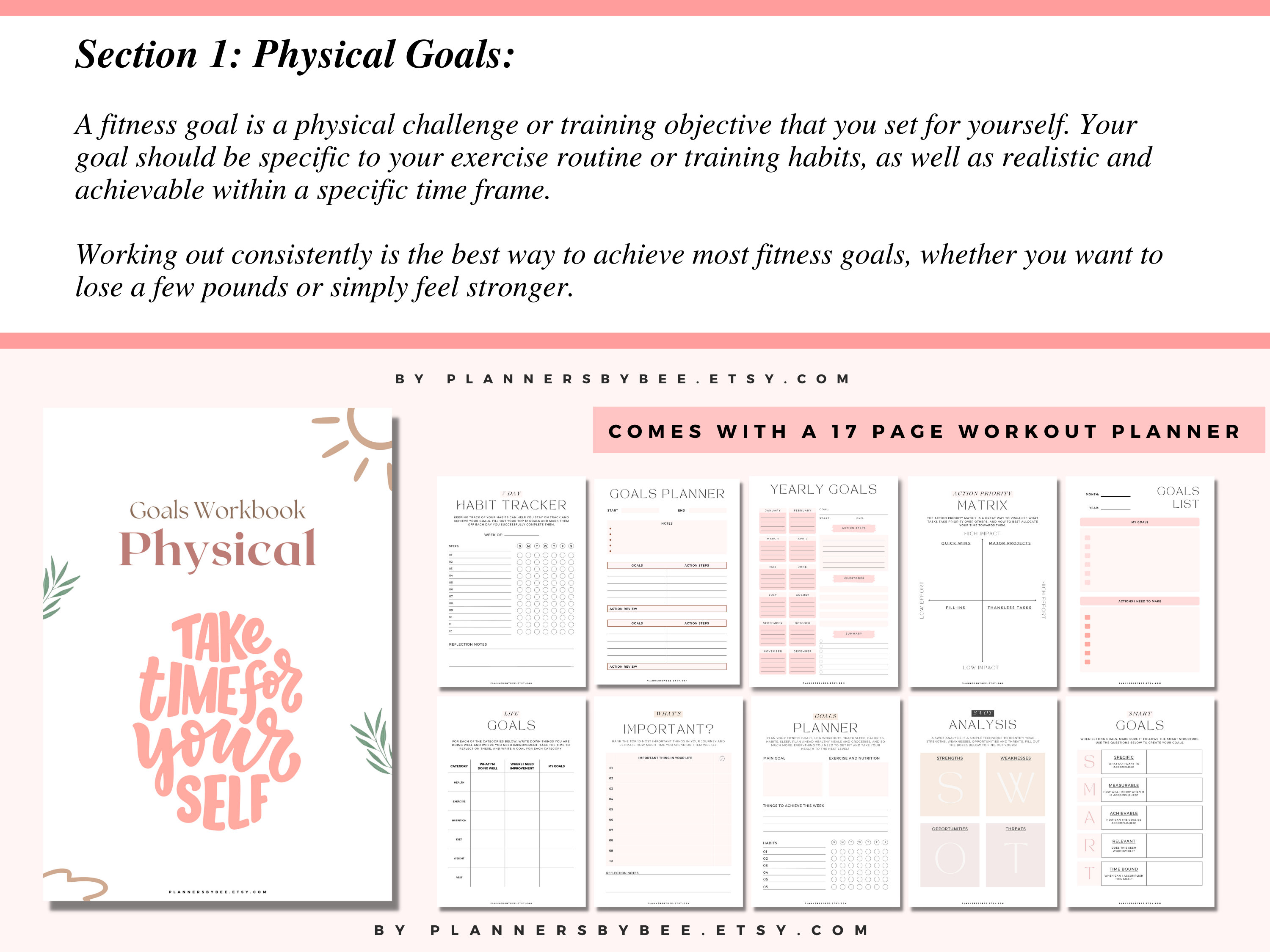 Life Goals Planner Best Goal Setting Digital Printable - Etsy