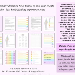 Reiki Master & Intake Form, Distant Reiki Form, Reiki Post-session Form ...